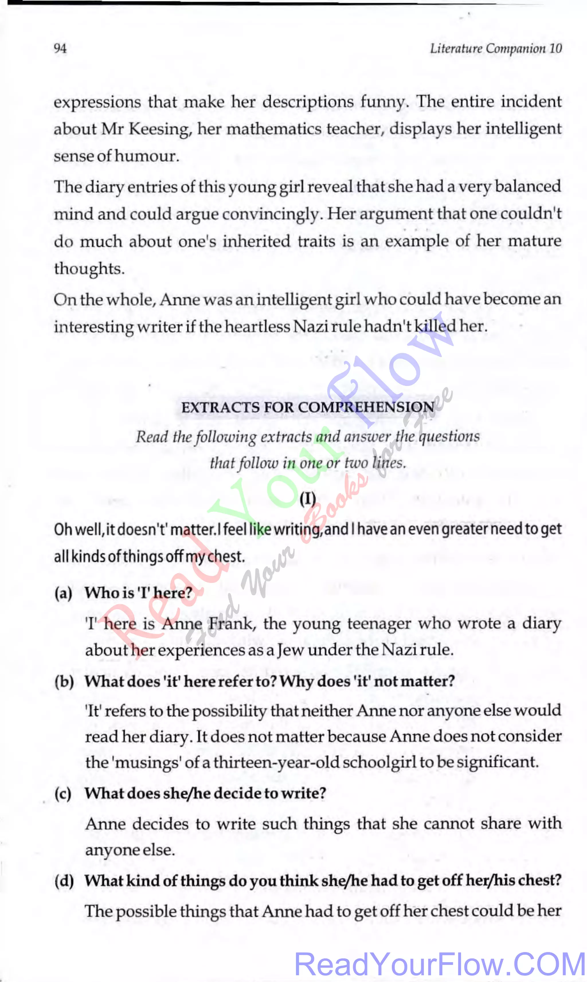 Literature Companion FIRST FLIGHT Class 10 | PDF