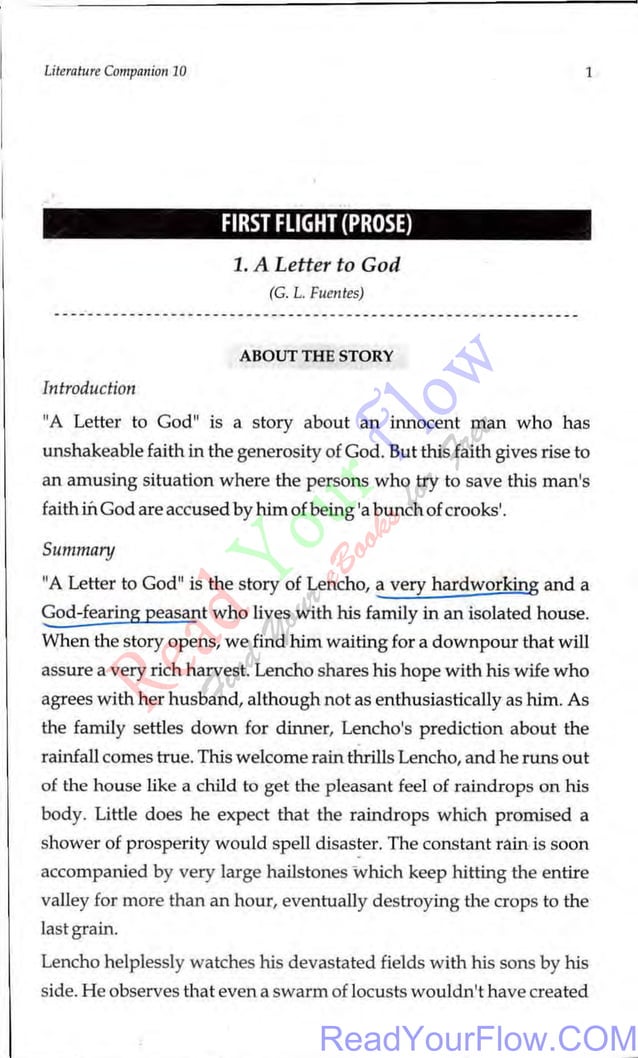 Literature Companion FIRST FLIGHT Class 10 | PDF | Air Travel | Travel Type