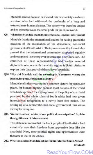 Literature Companion FIRST FLIGHT Class 10 | PDF