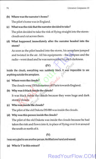 Literature Companion FIRST FLIGHT Class 10 | PDF