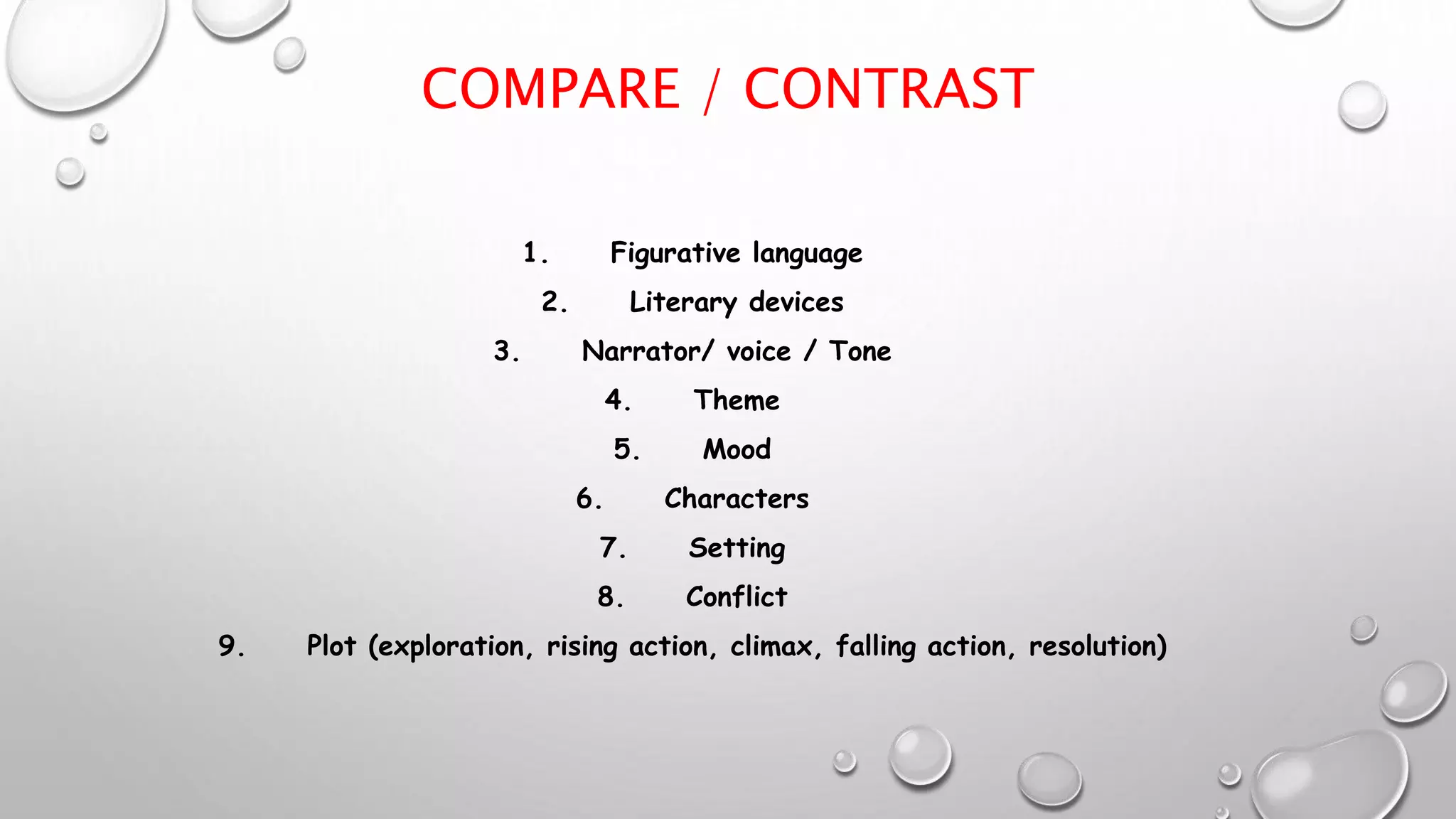 Literature compare contrast | PPT