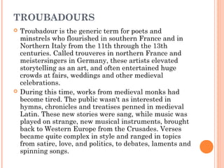 Literature during medieval period | PPT