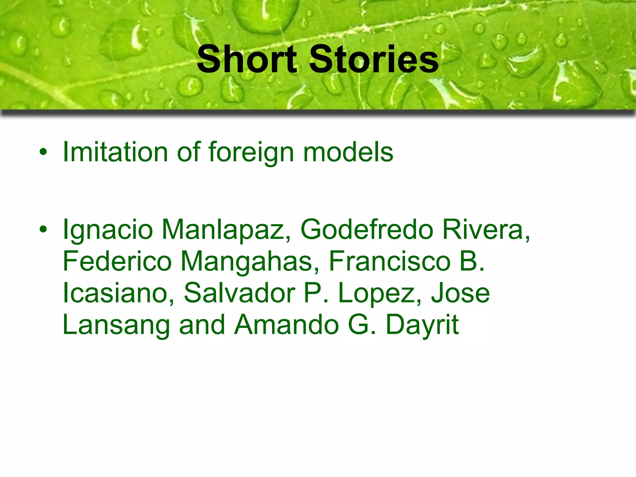 Literature during the american period | PPT