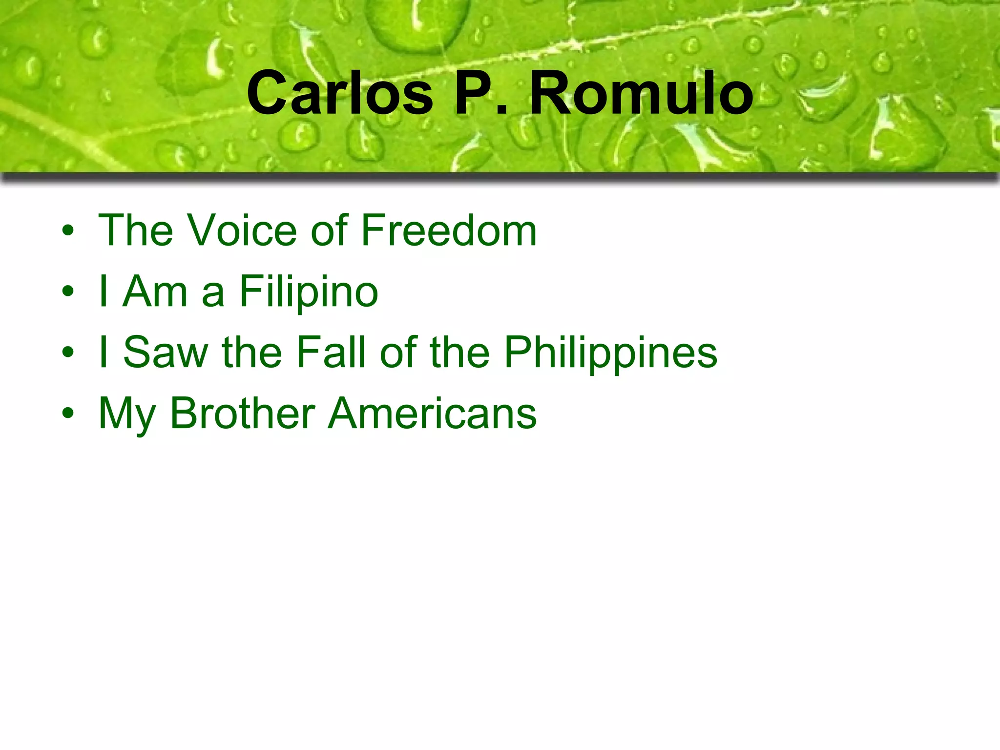 Literature during the american period | PPT