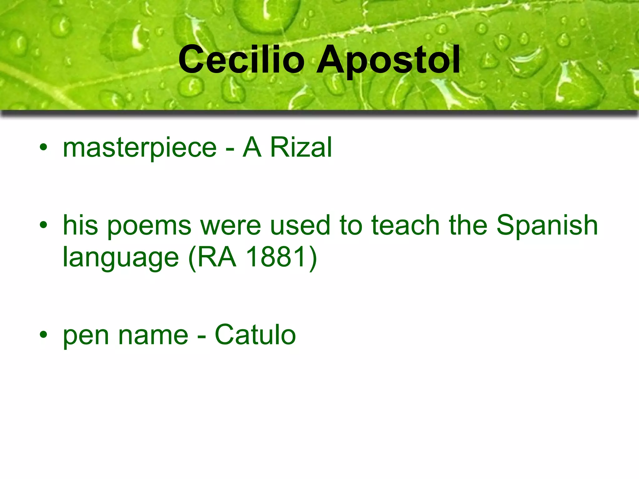 Literature during the american period | PPT