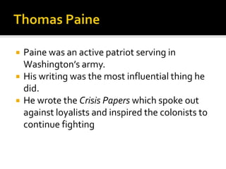 Literature during the American Revolution | PPTX