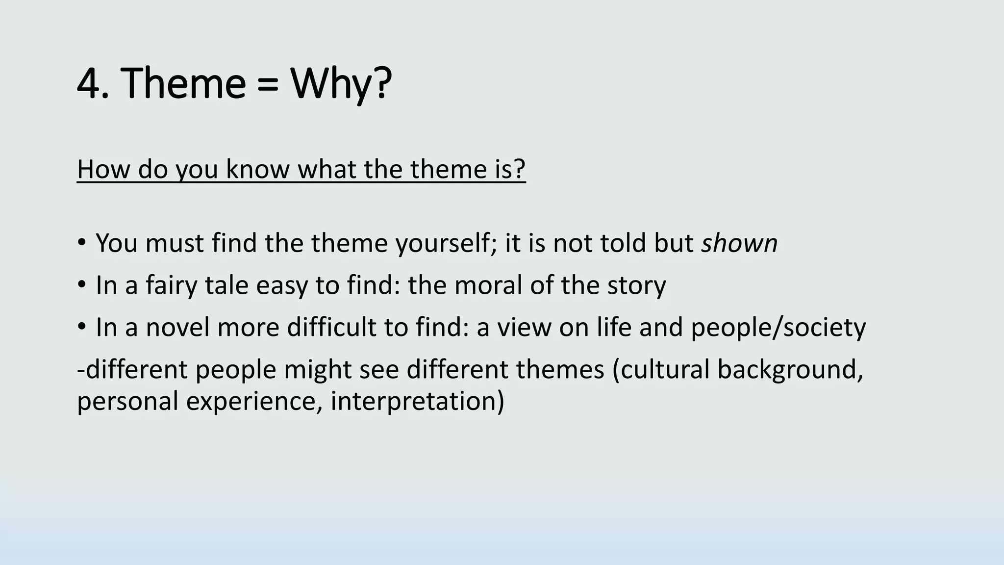 Literature: elements of fiction | PPTX