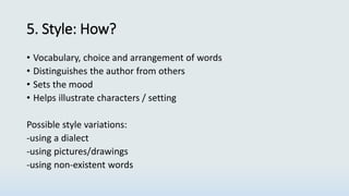 Literature: elements of fiction | PPTX