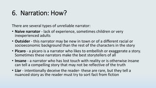 Literature: elements of fiction | PPTX