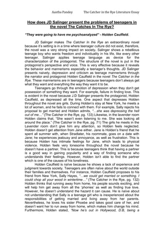 Literature essay ctr | PDF