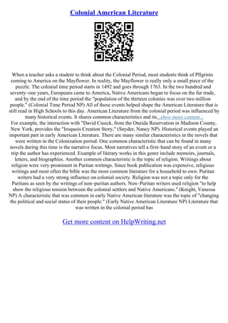 Literature Essay Topics | PDF