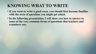 Literature essay writing - ppt.pptx presentation | PPTX