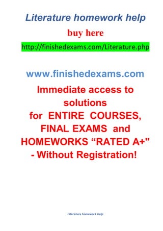 Literature homework help | PDF