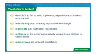 Literature i have a dream powerpoint | PPTX