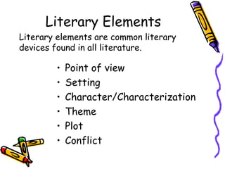 Literature Ii Elements Of Literature | PPT