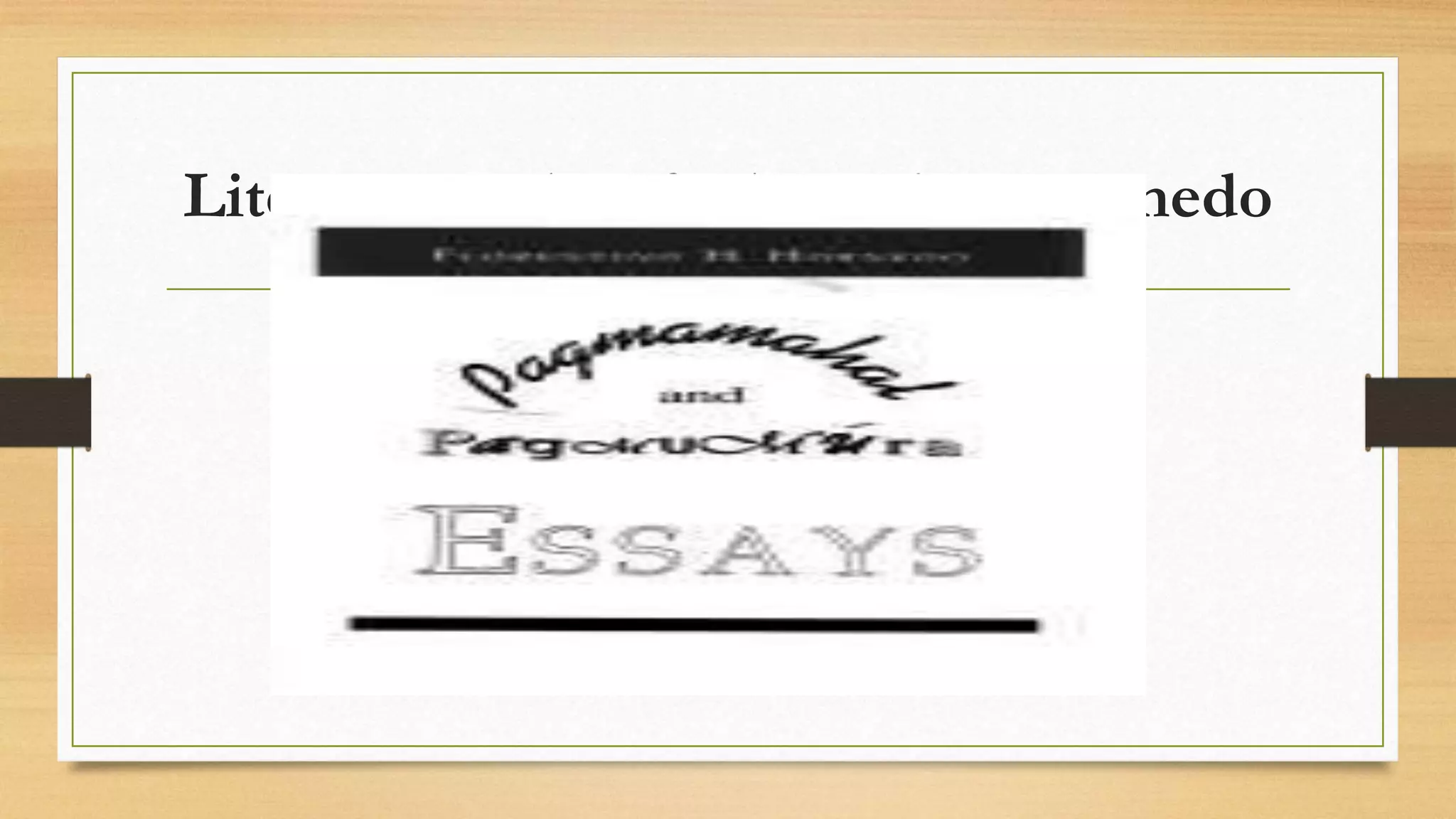 Literature in region 2 | PPTX