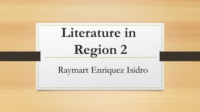Literature in region 2 | PPTX