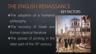 Literature in Renaissance England | PPTX