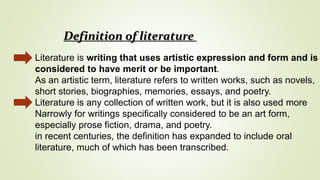 Literature in The Philippines. powerpoint presentation | PPTX