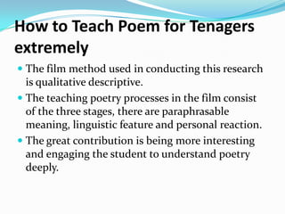 The Analyze Movie "dead poet society" | PPTX | Books and Literature