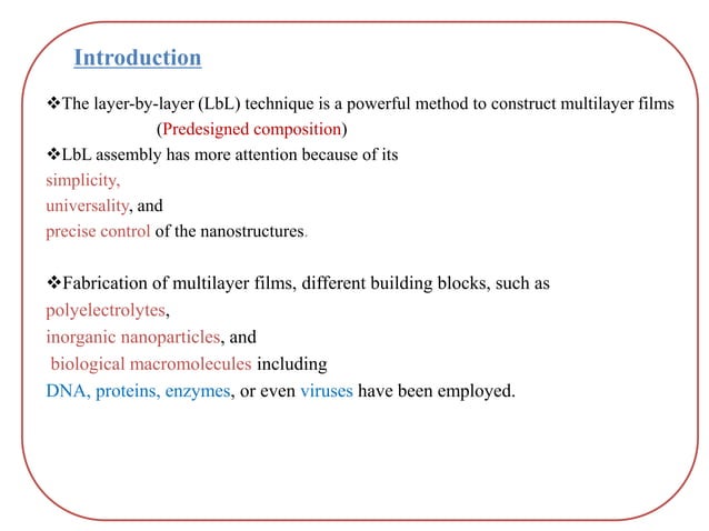 Layer by layer assembly by Azulene based supra amphiphile | PPT