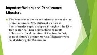 Literature of Renaissance in Italy Lecture 2.pptx