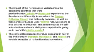 Literature of Renaissance in Italy Lecture 2.pptx
