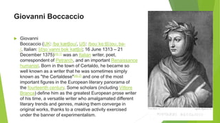 Literature of Renaissance in Italy Lecture 2.pptx