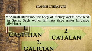 Literature of Spain | PPTX