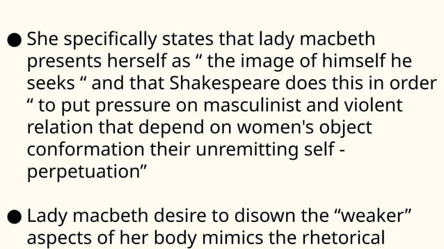 Lady macbeth - Feminist Reading,Macbeth | PPTX