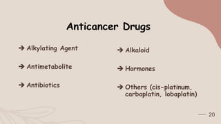 Cancer and anti-cancer drugs and drug molecules.pptx