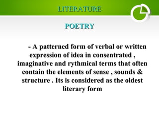 Literature And Its type | PPT