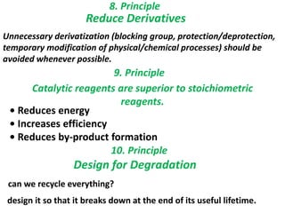 12 principles of Green chemistry | PPTX
