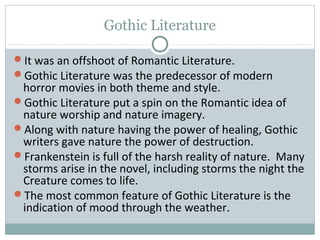 Literature "romantic movement and ghotic | PPT