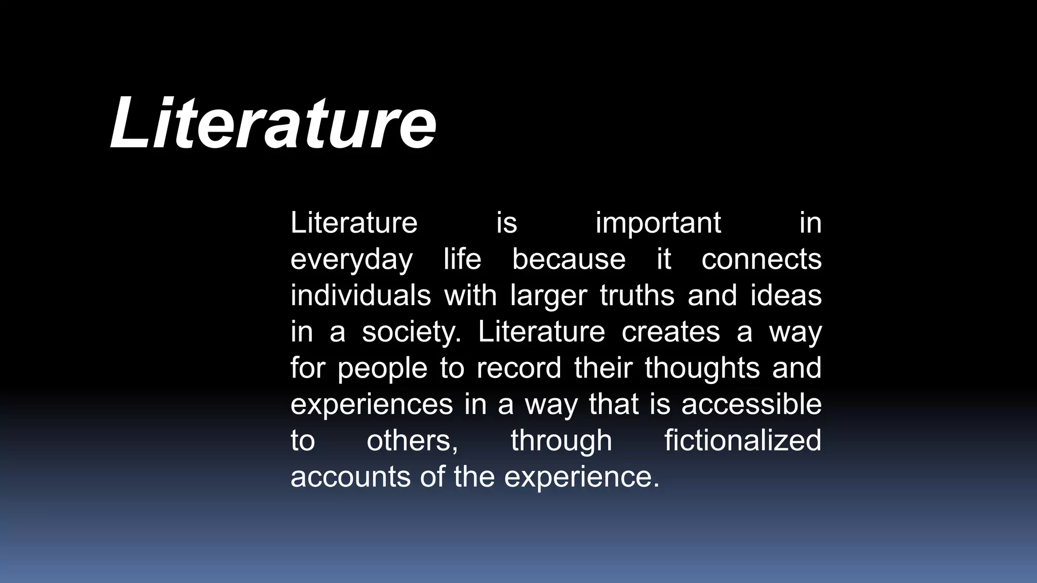 Literature & Life | PPTX