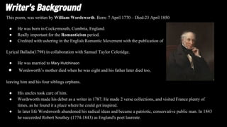 Literature presentation “she was a phantom of delight” | PDF