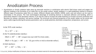 Notes on anodization of Ti6Al4V | PPTX