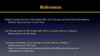 Literature review | PPTX