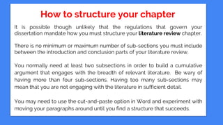 How to write a dissertation literature review chapter | PDF