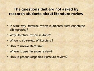 Literature review | PPT