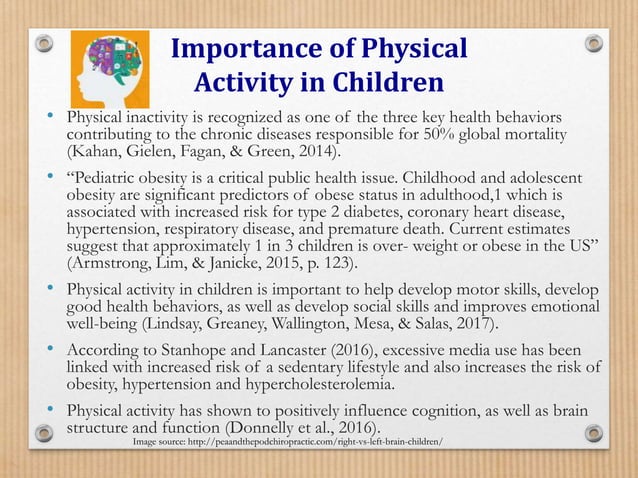 NURS 708 Literature review on Sedentary Children | PPT