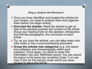 Literature review | PPT