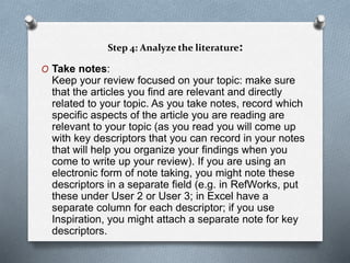 Literature review | PPTX