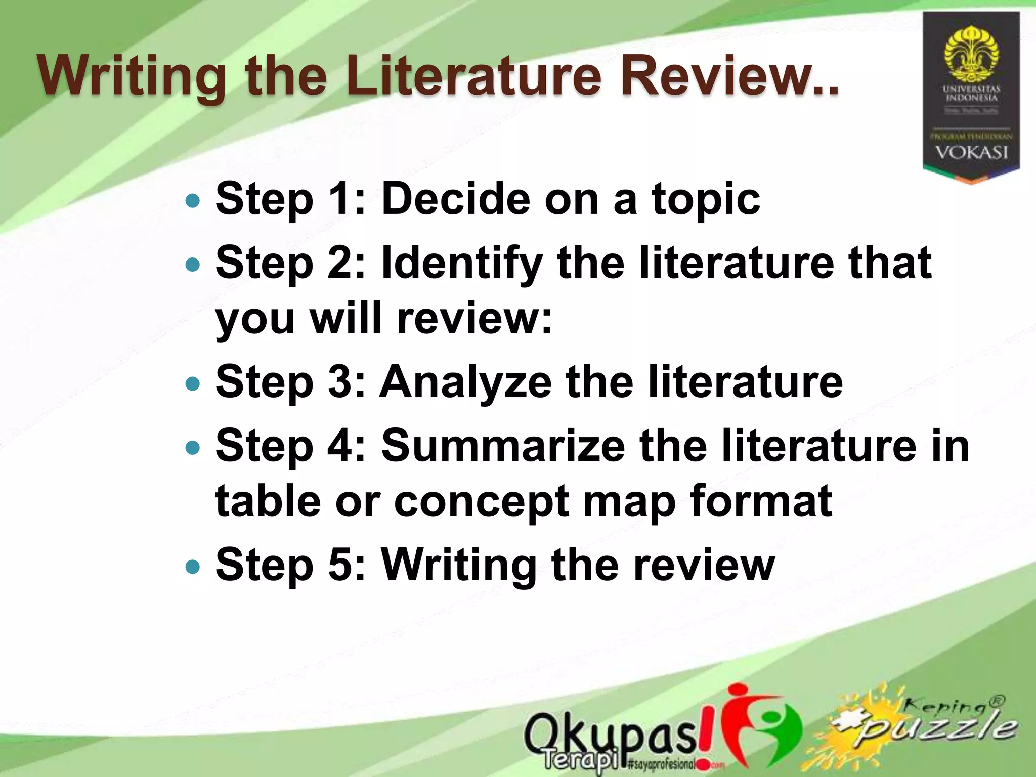 Literature review | PPTX