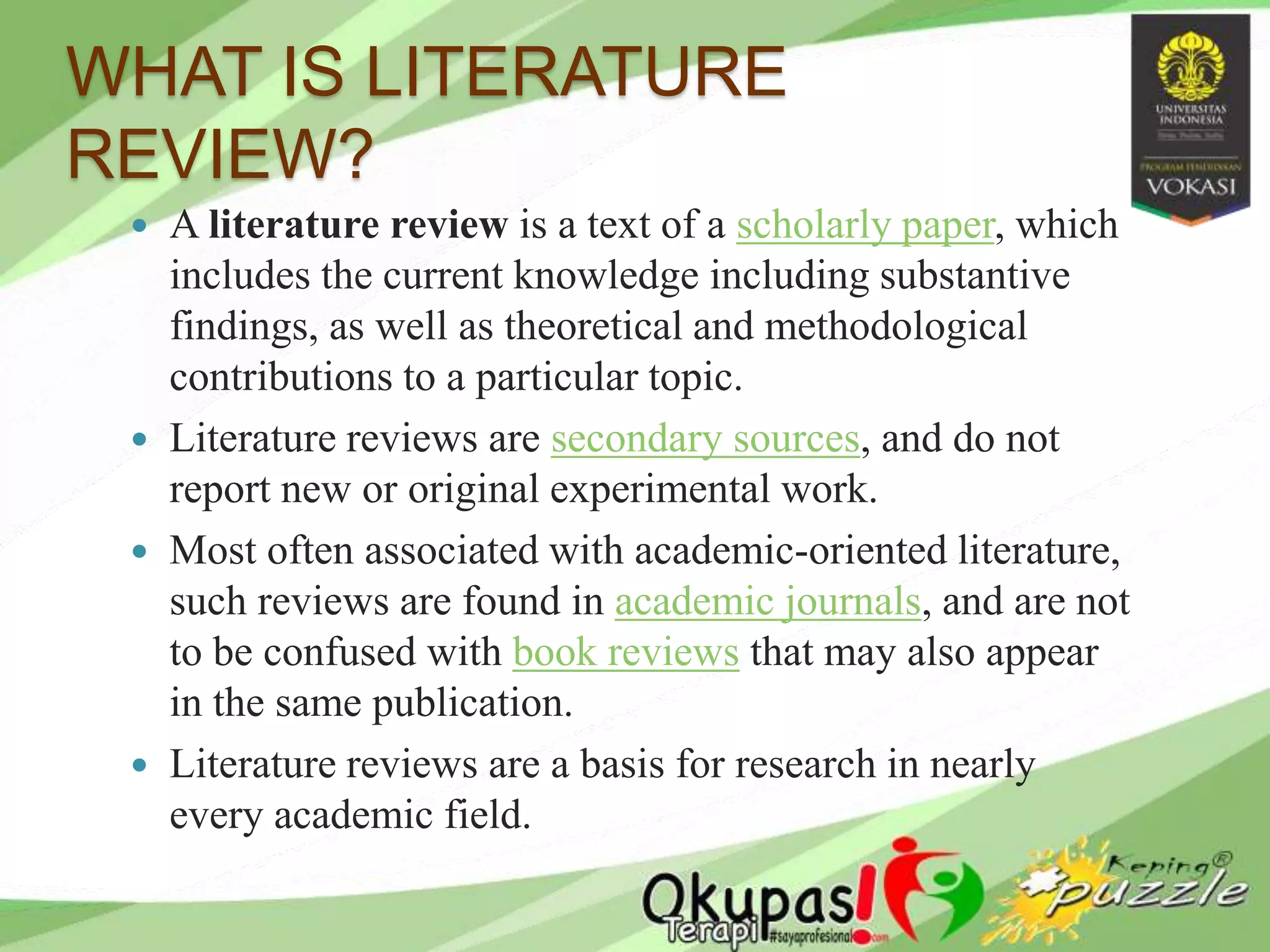 Literature review | PPTX