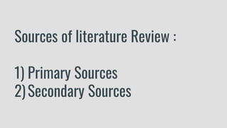 Literature review | PPTX