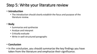 Literature review | PPT