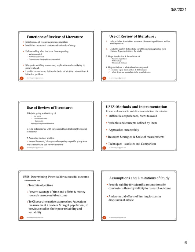 Research Methodology Literature review | PDF