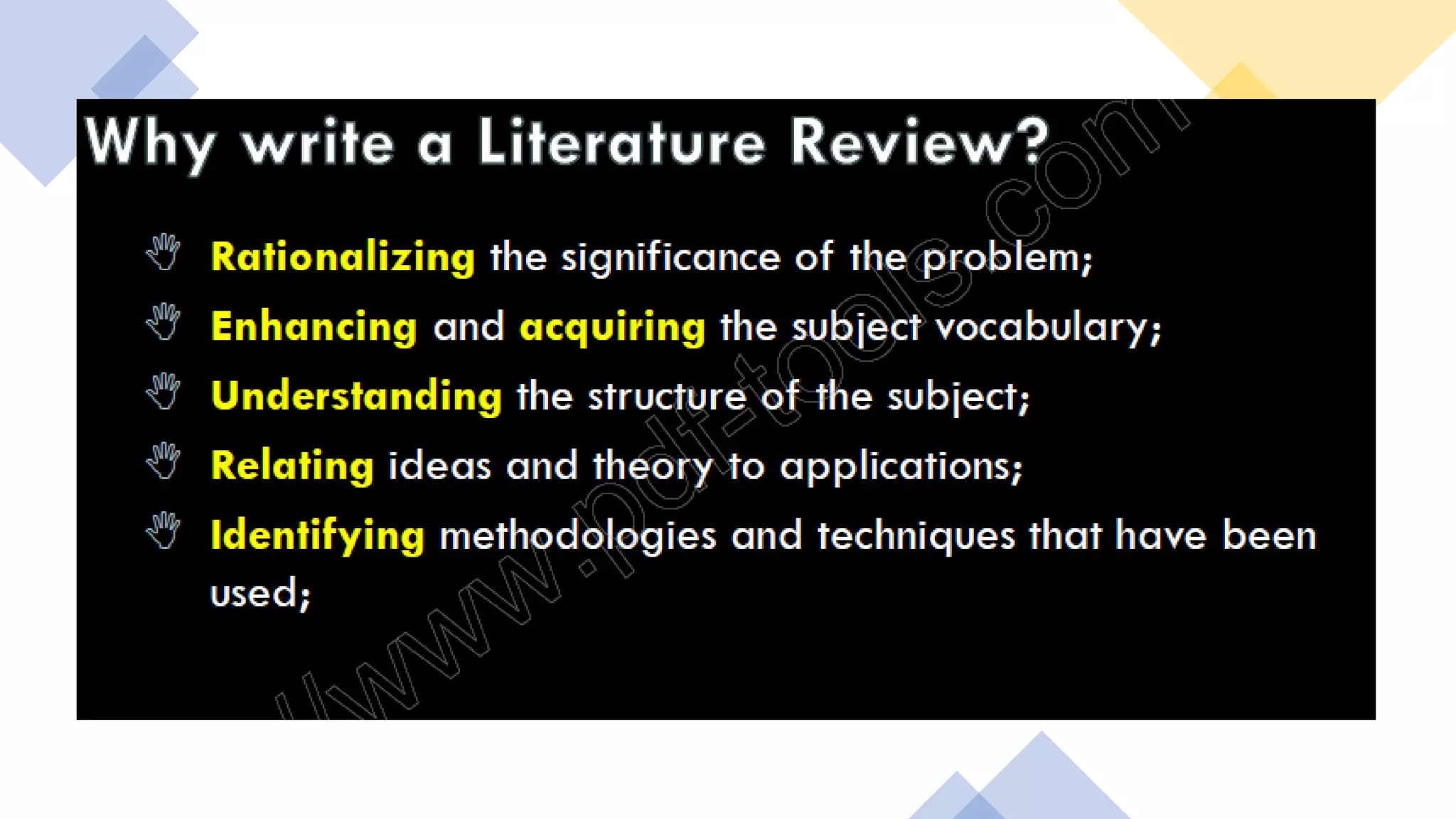 Literature review | PPT