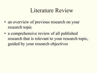 Literature Review | PPT